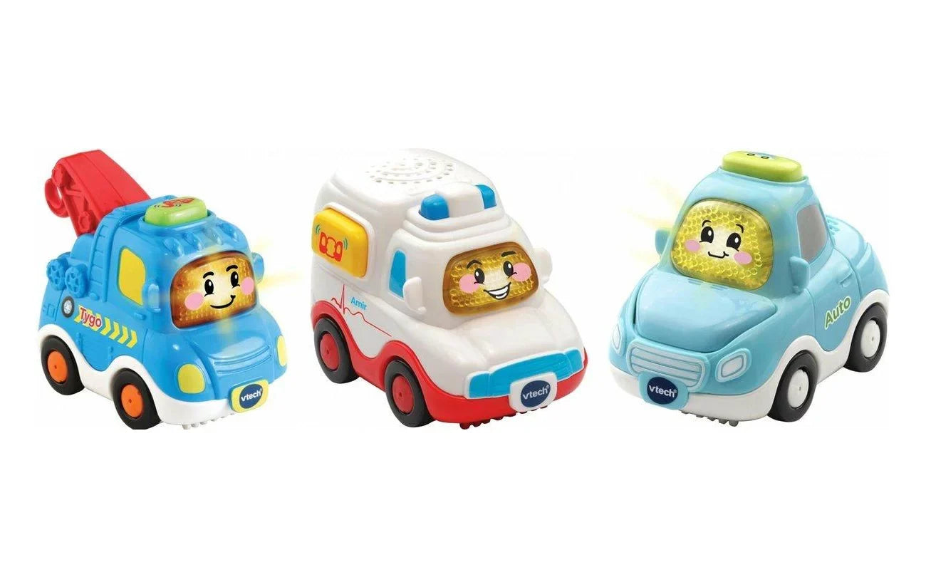 Vtech - Speelgoedauto's Owen, Tygo & Amir | Set van 3 – Het land van Ooit